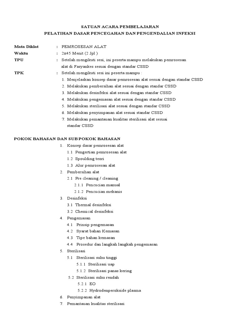 Sop Pemrosesan Alat | PDF