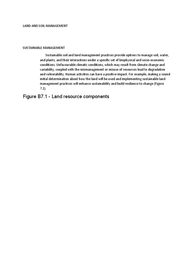 Sustainable Land and Soil Management | PDF | Sustainability | Soil