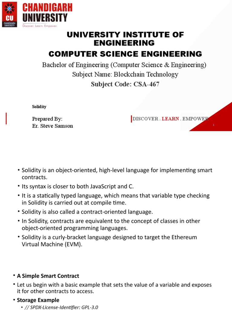 Lecture 2 4 2 Solidity Pdf Variable Computer Science Software
