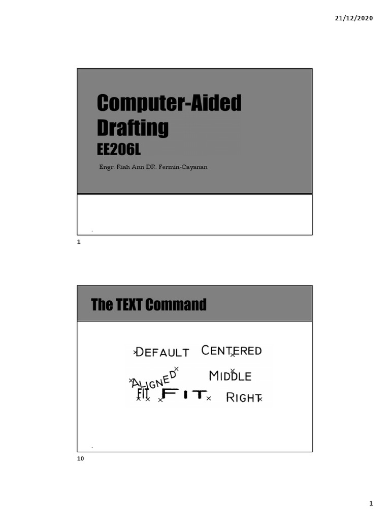EE 206L Computer-Aided Drafting - MODULE 6 | PDF | Computer ...