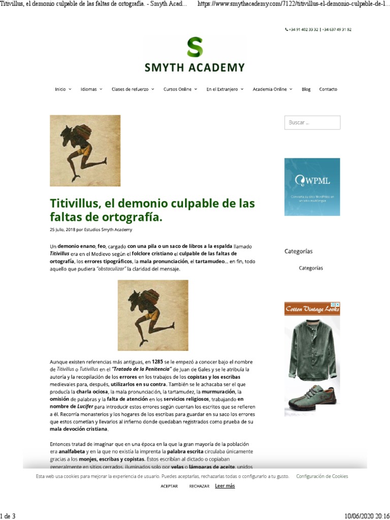 Titivillus: El Demonio de los Errores | PDF | Demonología | Demonios