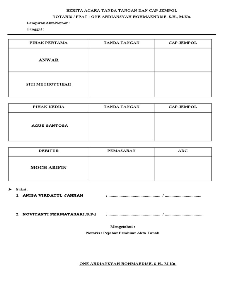 Cap Jempol Anwar - Agus Santosa | PDF