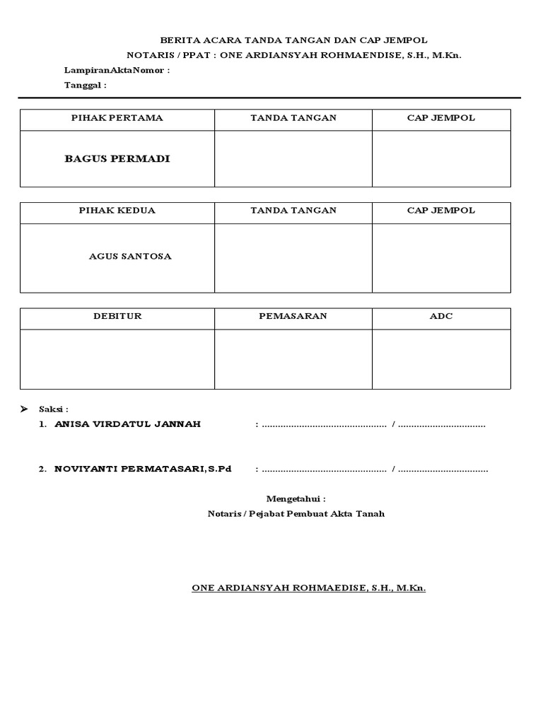 Cap Jempol Bagus Permadi | PDF