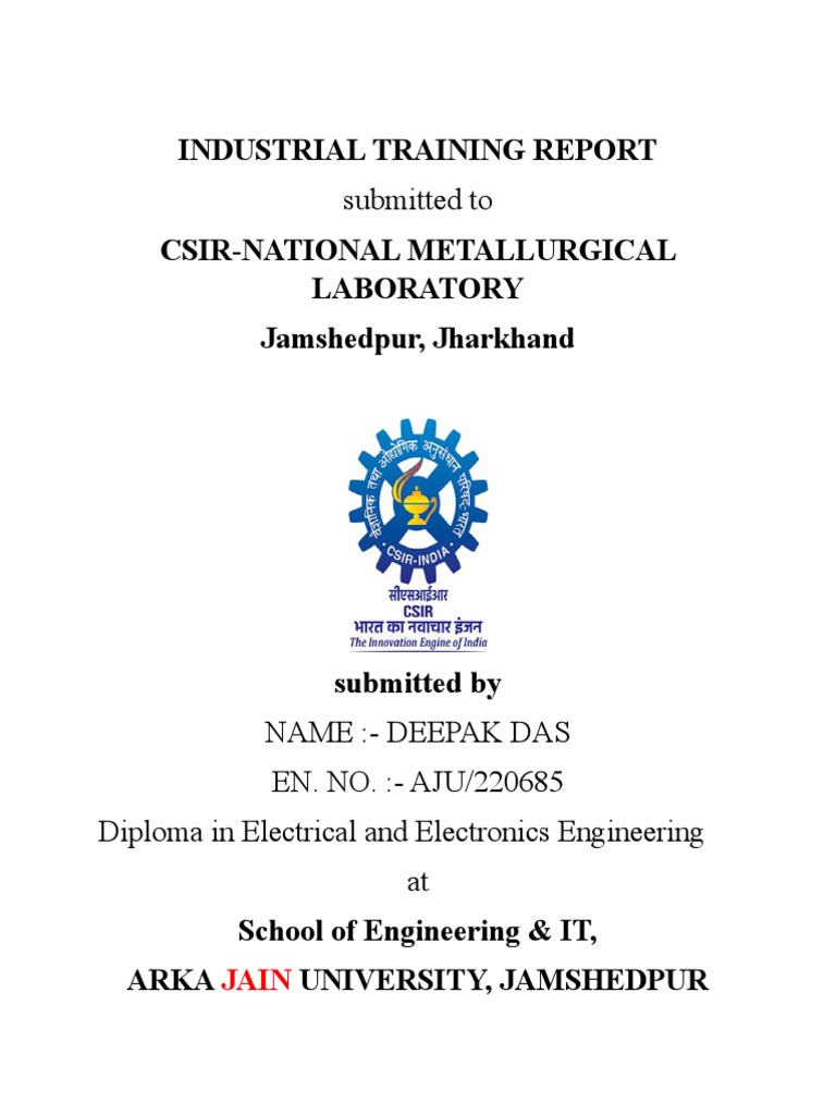 Csir NML Training Deepak PDF | PDF | Transformer | Electromagnetic ... Csir NML Training Deepak PDF | PDF | Transformer | Electromagnetic ...