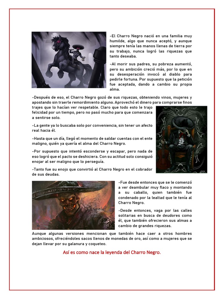 El Charro Negro Legend Based Spanish Story Activities - Educational ...