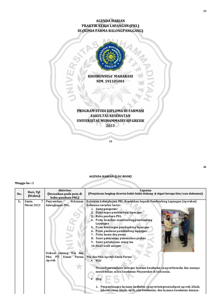 Contoh Log Book | PDF