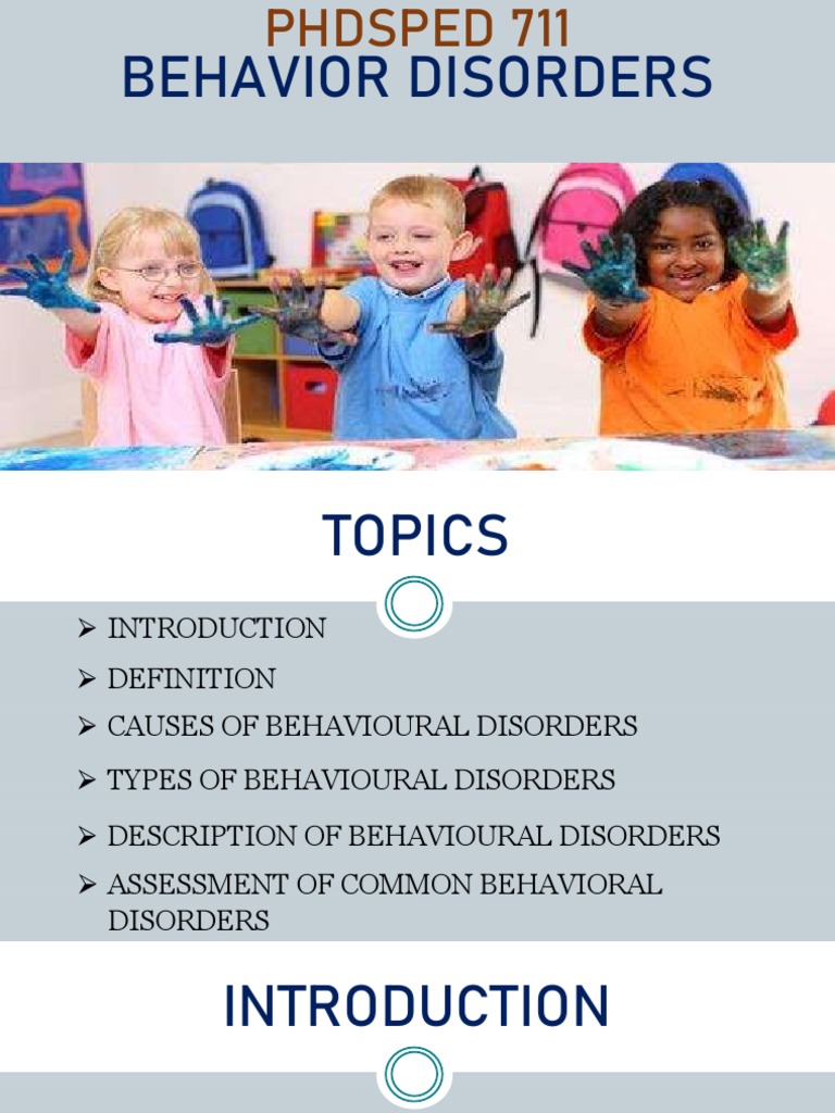 Understanding Child Behavioral Disorders | PDF | Attention Deficit Hyperactivity Disorder ...