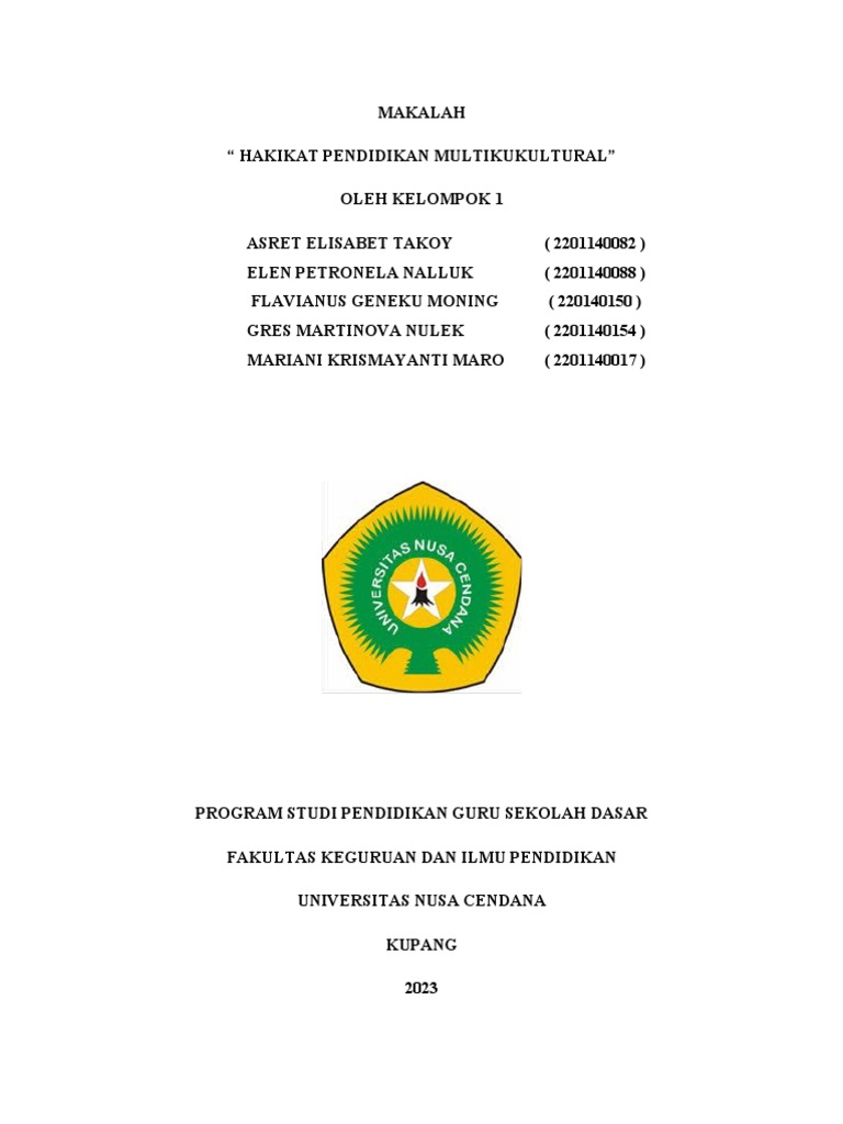 Makalah Hakikat Pendidikan Multikultural | PDF | Ilmu Sosial