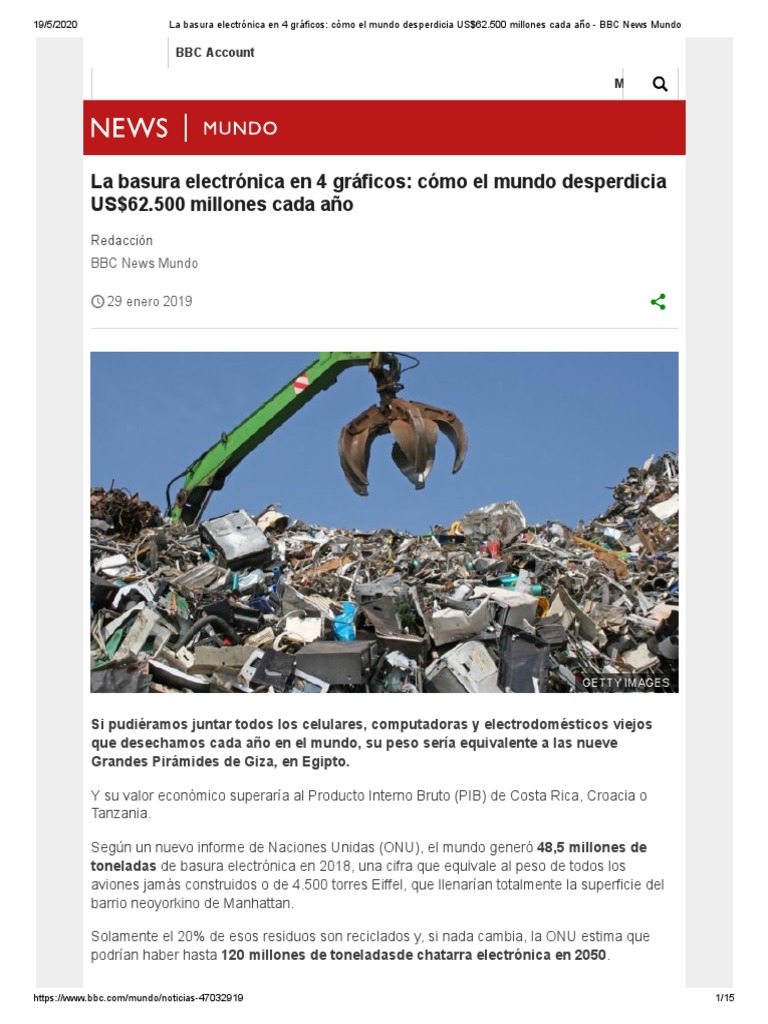Basura Electrónica | PDF | Residuos | Residuos electrónicos