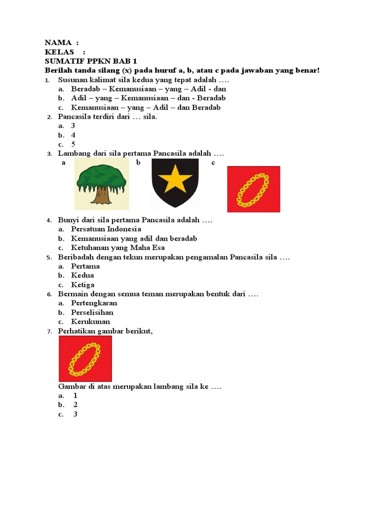 Sumatif PKN Bab 1 | PDF