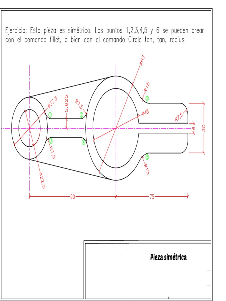 Práctica Junio 02 - Pieza Simétrica-Impresion Carta | PDF