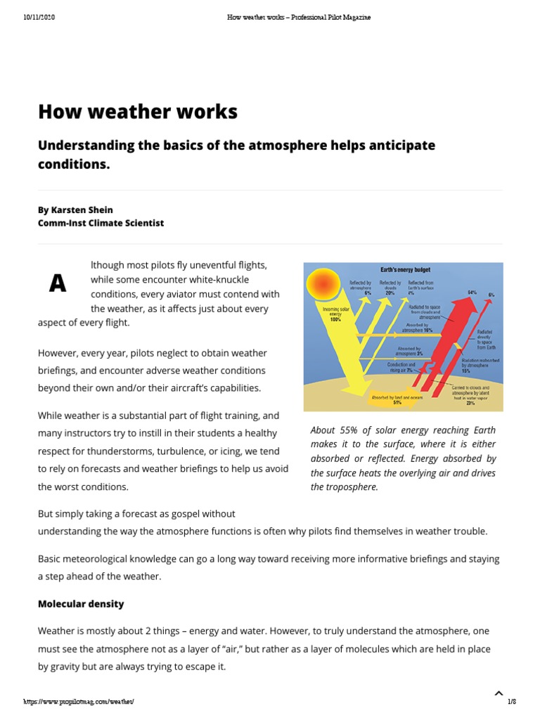 How Weather Works - Professional Pilot Magazine | PDF | Atmosphere Of ...