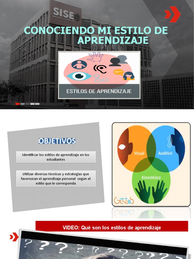 SESIÓN N°4 Conociendo Mi Estilo de Aprendizaje | PDF | Aprendizaje ...