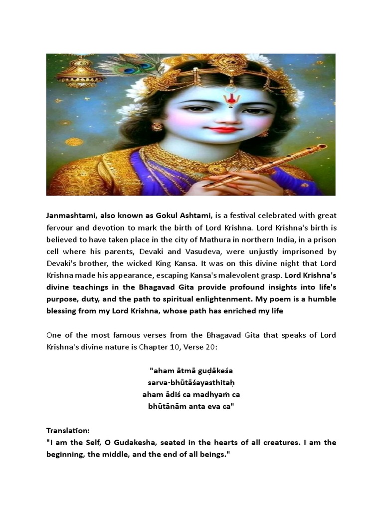 Verses For My Lord Krishna 1694065033 | PDF | Krishna | Hinduism