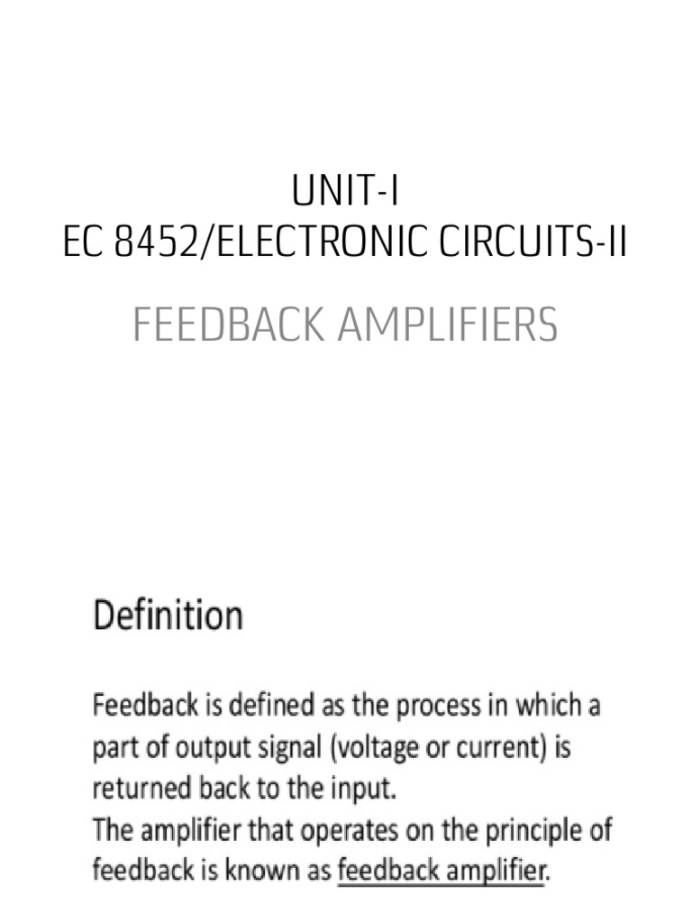 Feedback Amplifier | PDF | Control Theory | Electronics