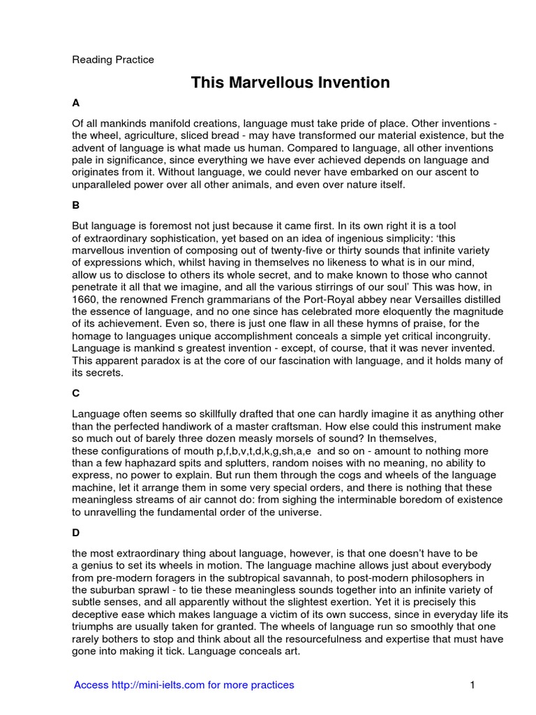 This Marvellous Invention | PDF | Foreign Language Studies