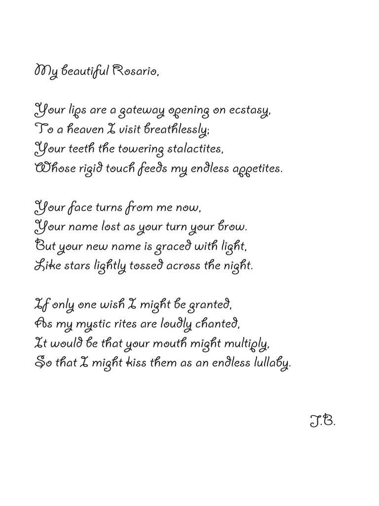 Prop - A Love Poem For Leticia | PDF | Poetry | Classics