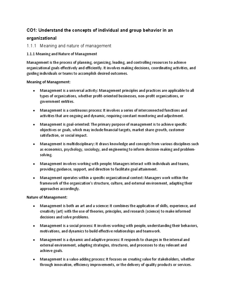 Fundamentals of Management Notes and PPTs | PDF | Goal | Decision Making