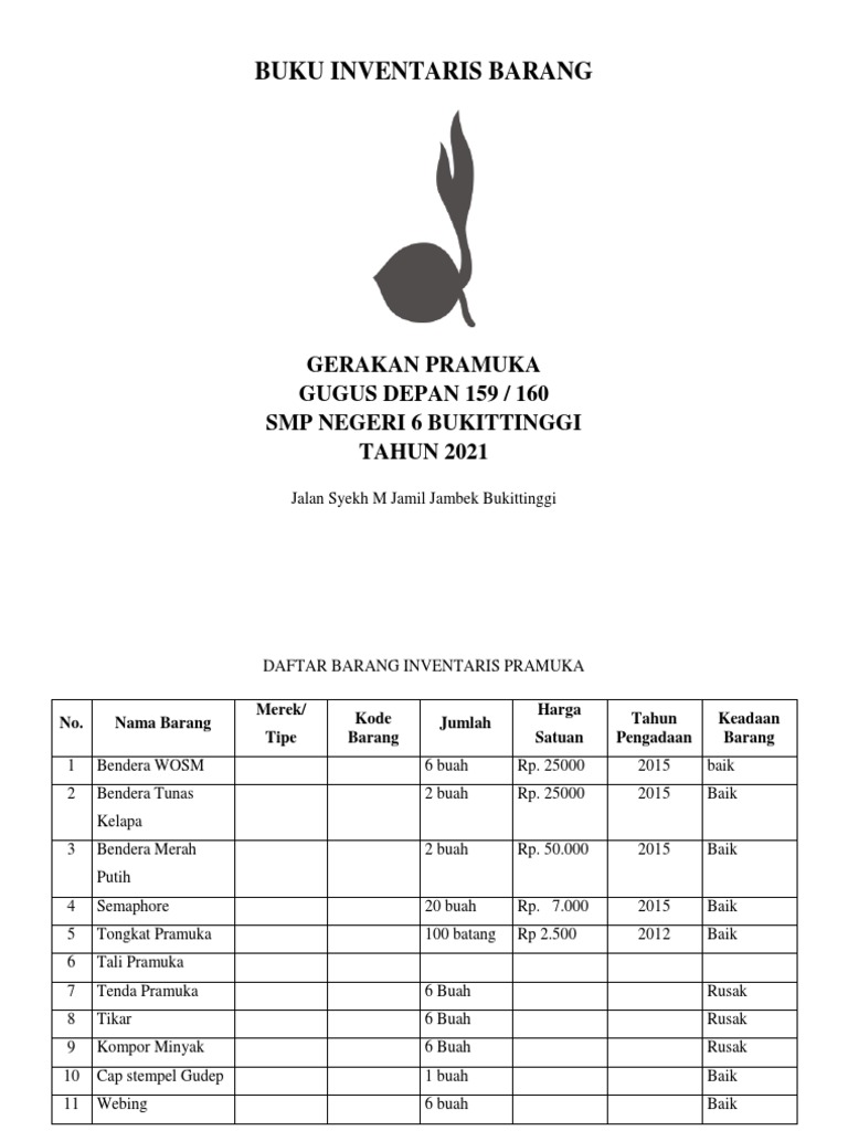 Buku Inventaris Pramuka | PDF