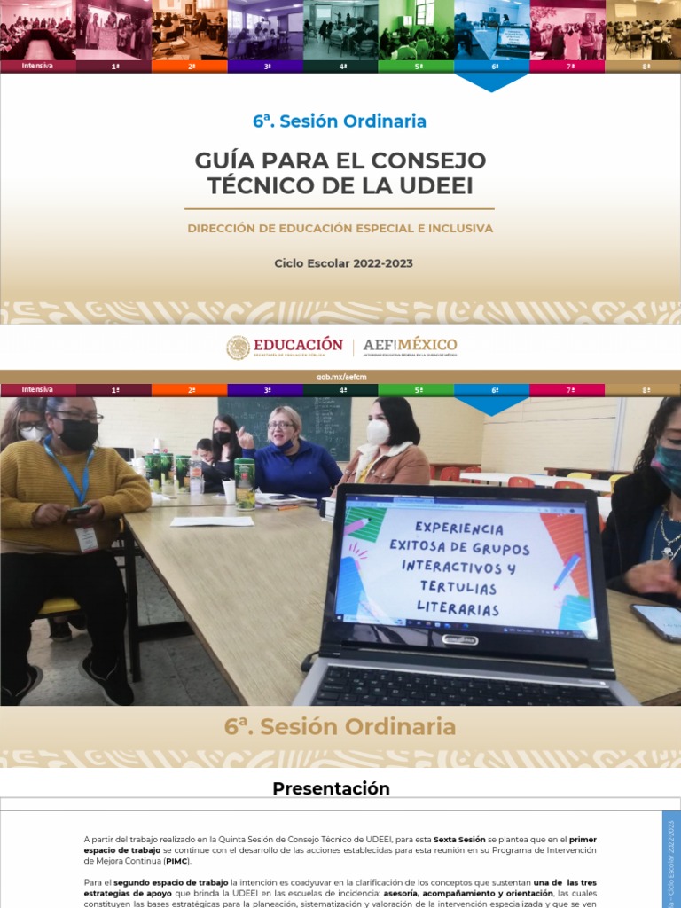 Guia UDEEI - 6a - Sesion - 17 - 03 - 23 | PDF | Educación especial ...