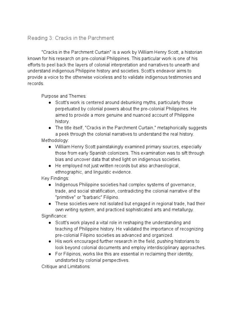 Reading 3 - Cracks in The Parchment | PDF