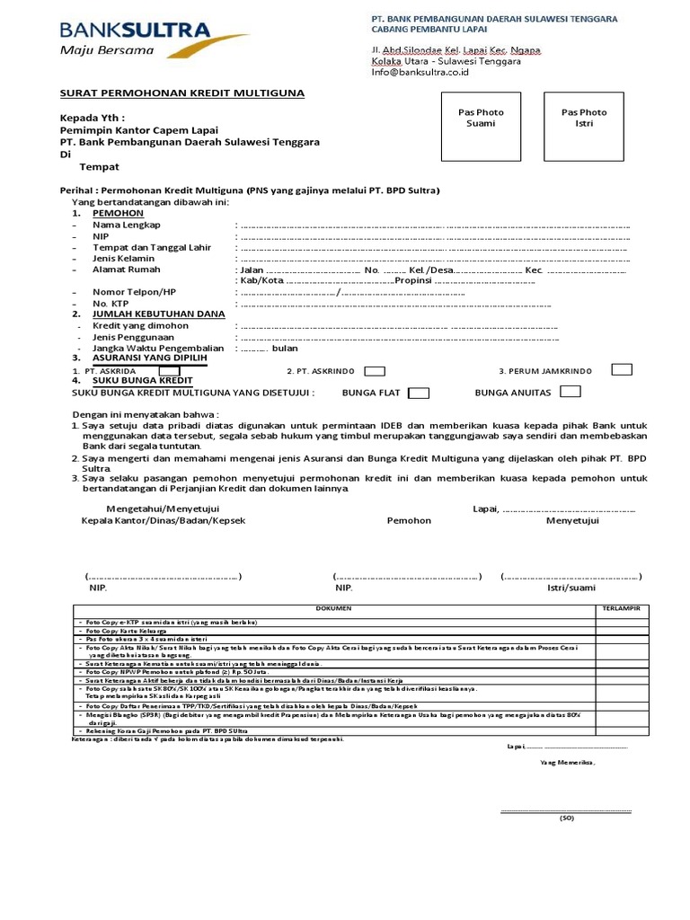 Blangko Kredit Multiguna 2023 | PDF