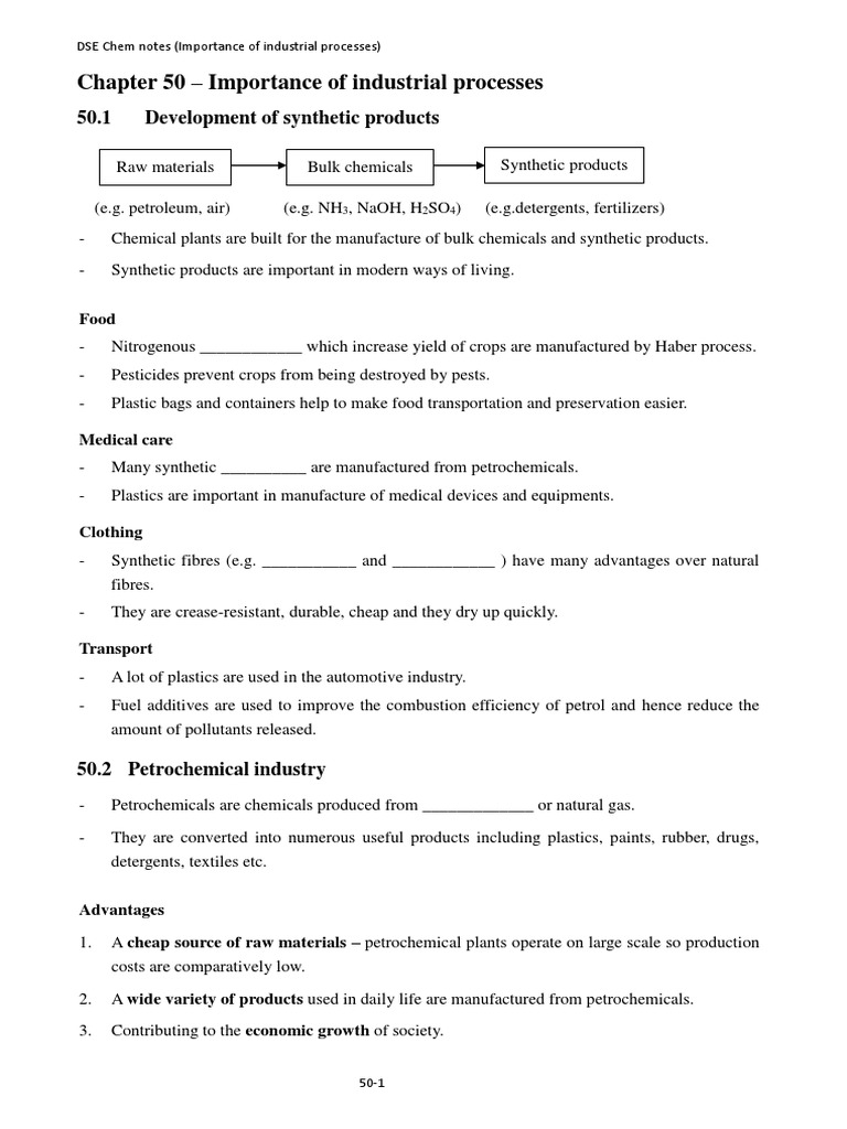 Chap 50 Impt of industrial processes | PDF | Vitamin C | Sodium Hydroxide