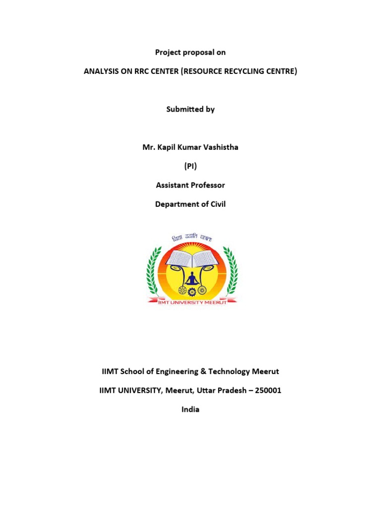 Project Proposal by Kapil | PDF | Waste Management | Waste