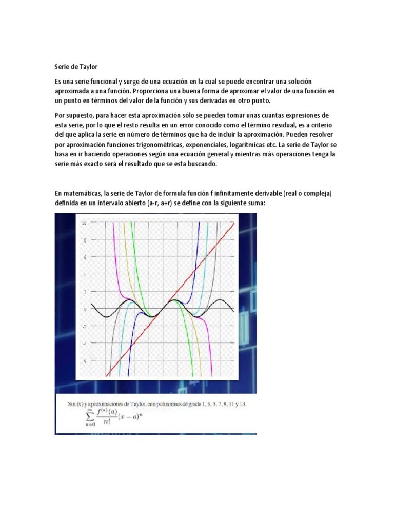Fórmula de la Serie de Taylor | PDF