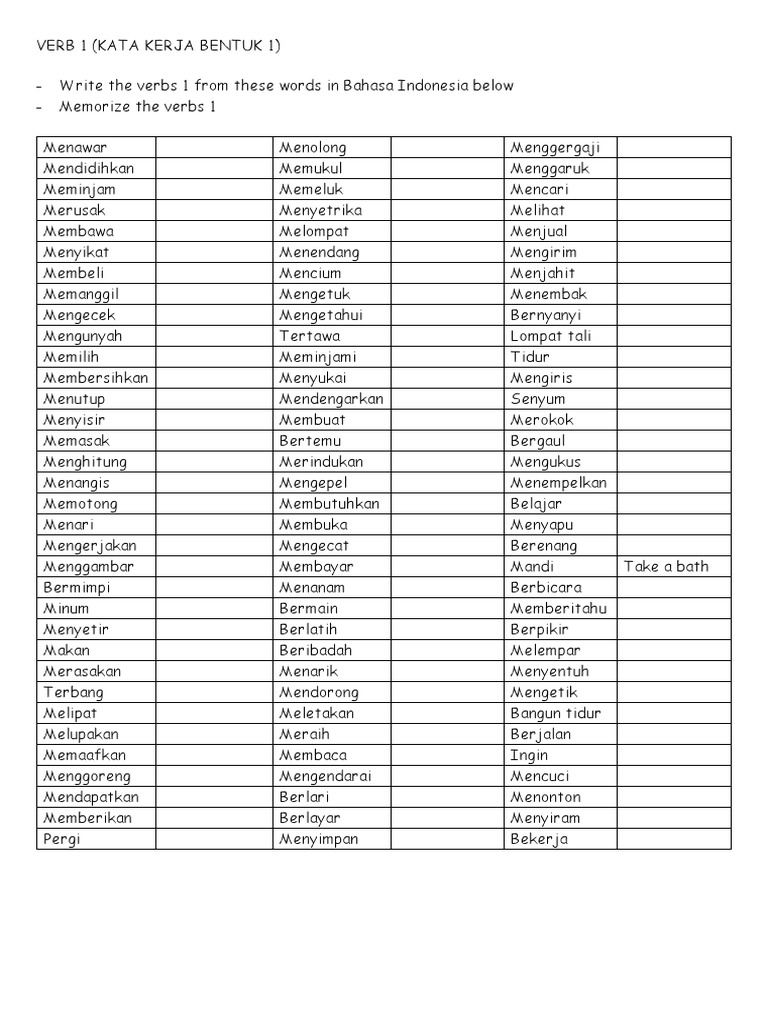 100 Basic Verbs | PDF