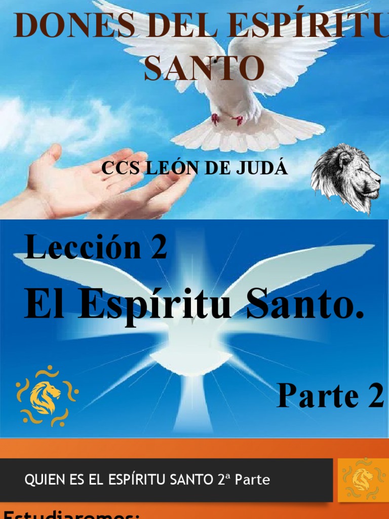 Dones Del Espíritu Lección 2 | PDF | espíritu Santo | Jesús