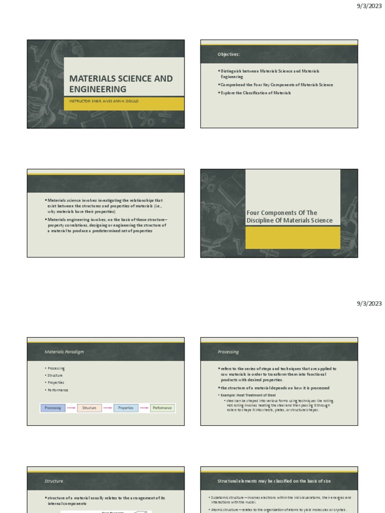 01 Nature of Materials | PDF | Materials Science | Metals