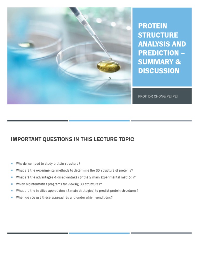 Protein Structure Analysis And Prediction Pdf Protein Data Bank Proteins