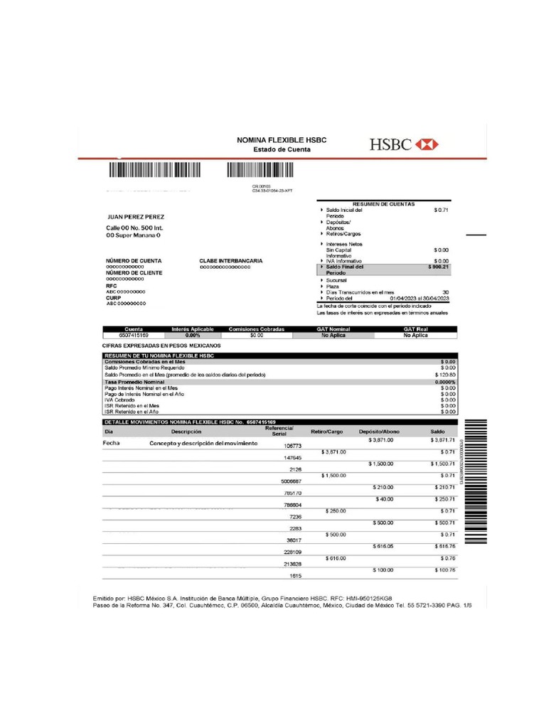 Estado de Cuenta HSBC | PDF