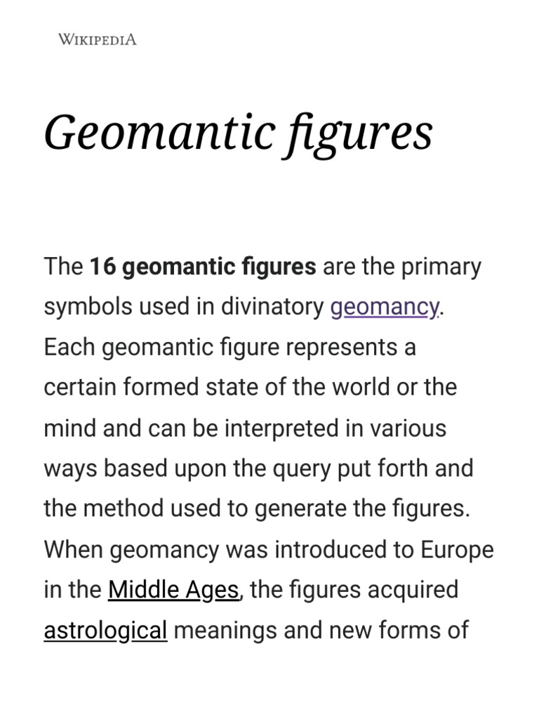Geomantic Figures Explained | PDF | Divination | New Age Practices
