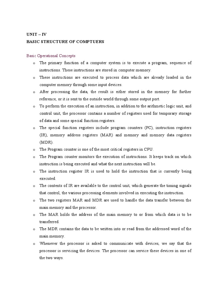 Coa UNIT IV & V | PDF | Computer Data Storage | Central Processing Unit Coa UNIT IV & V | PDF | Computer Data Storage | Central Processing Unit