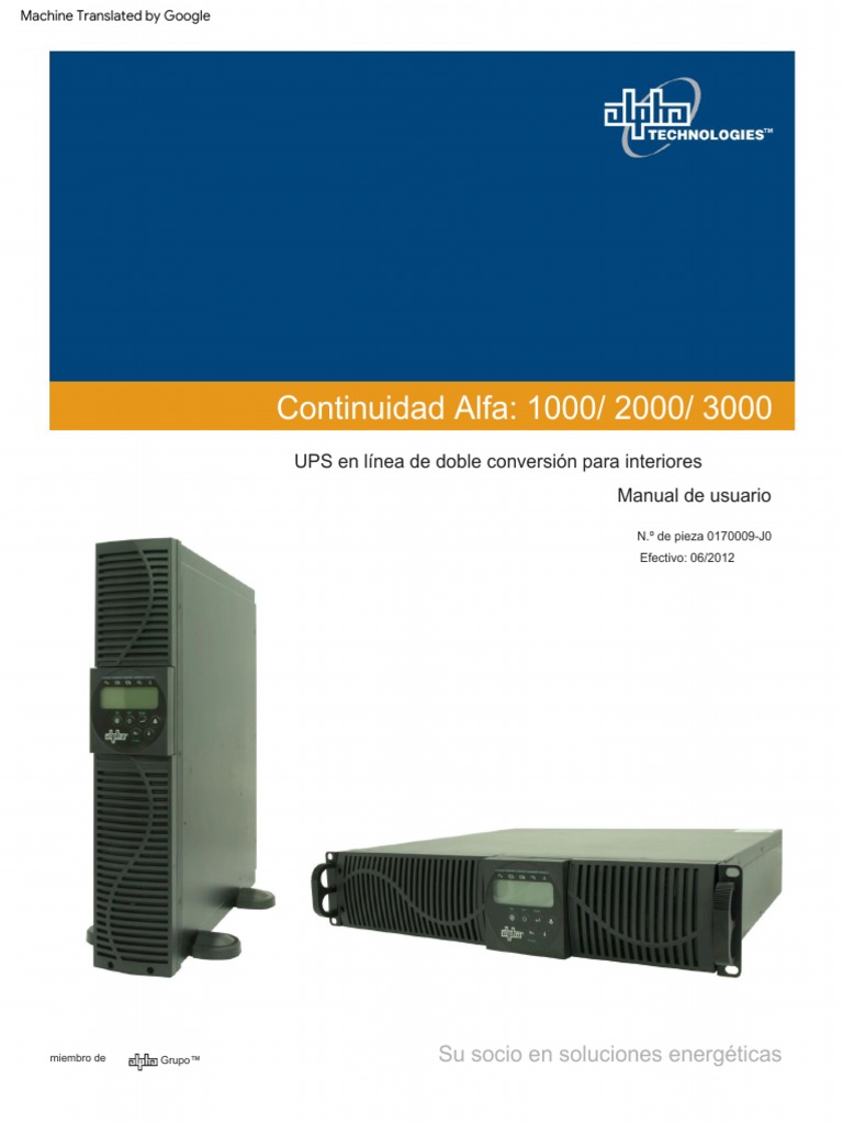 Continuity 1k 120V MAN en-UPS 1000 | PDF | USB | Diodo emisor de luz