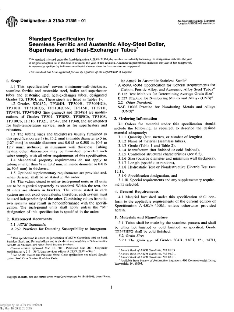 Astm A 213 | PDF