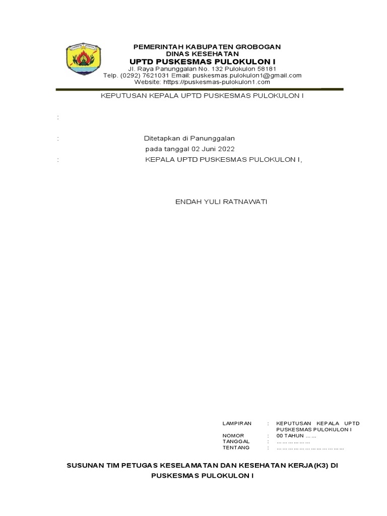 Contoh SK Revisi | PDF