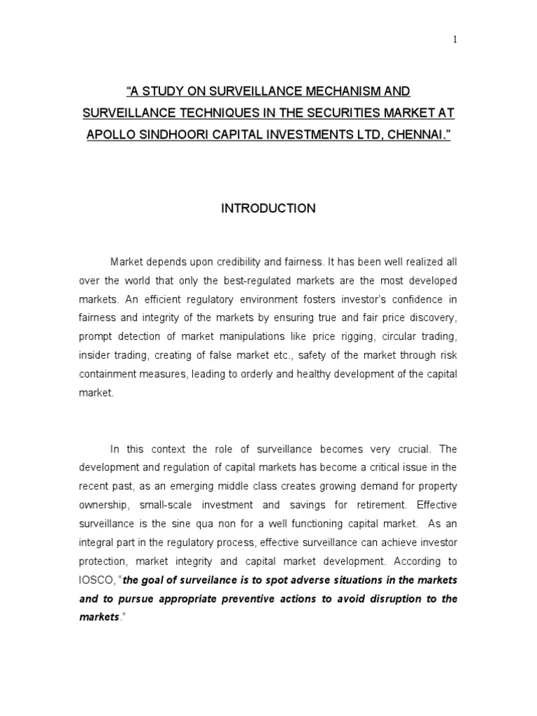 A Study On Surveillance Mechanism and Surveillance Techniques in The ...