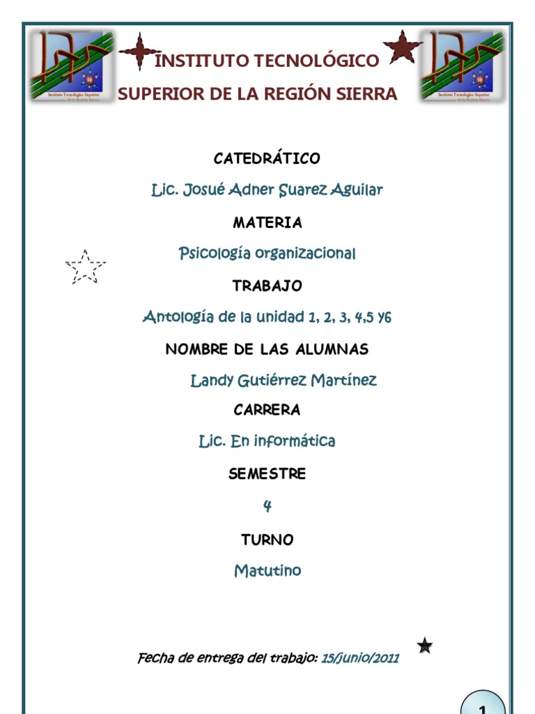 Antologia de Psicologia Organizacional (Landy Gutierrez Martinez) | PDF ...