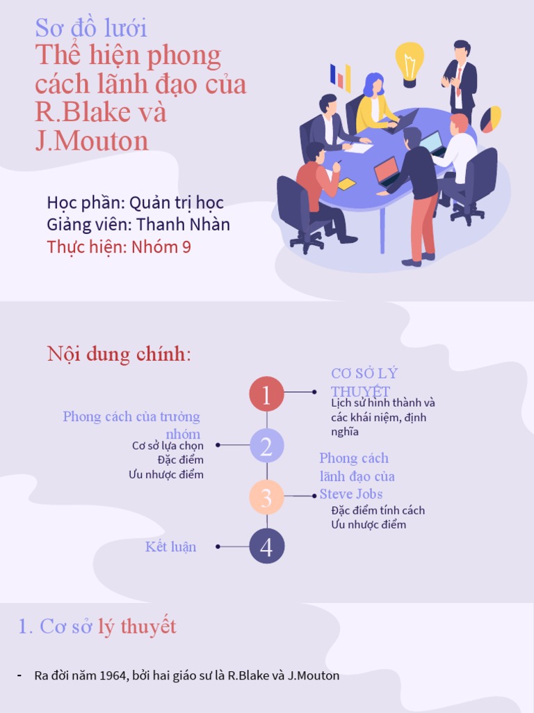 Sơ Đồ Lưới Thể Hiện Phong Cách Lãnh Đạo Của R.blake Và J.mouton | PDF