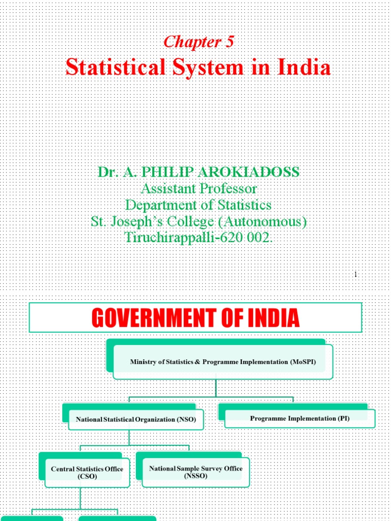Applied Statistics Chapter 5 Statistical System in India | PDF | Data | Data Warehouse