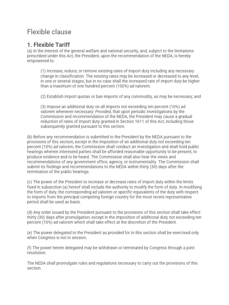 TARIFF 1 Final Topics | PDF | Tariff | Exports