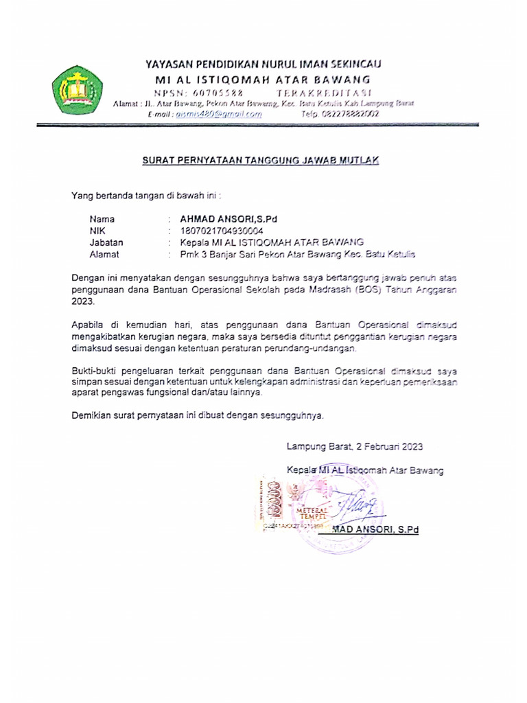 SPTJM Bos 2023 | PDF