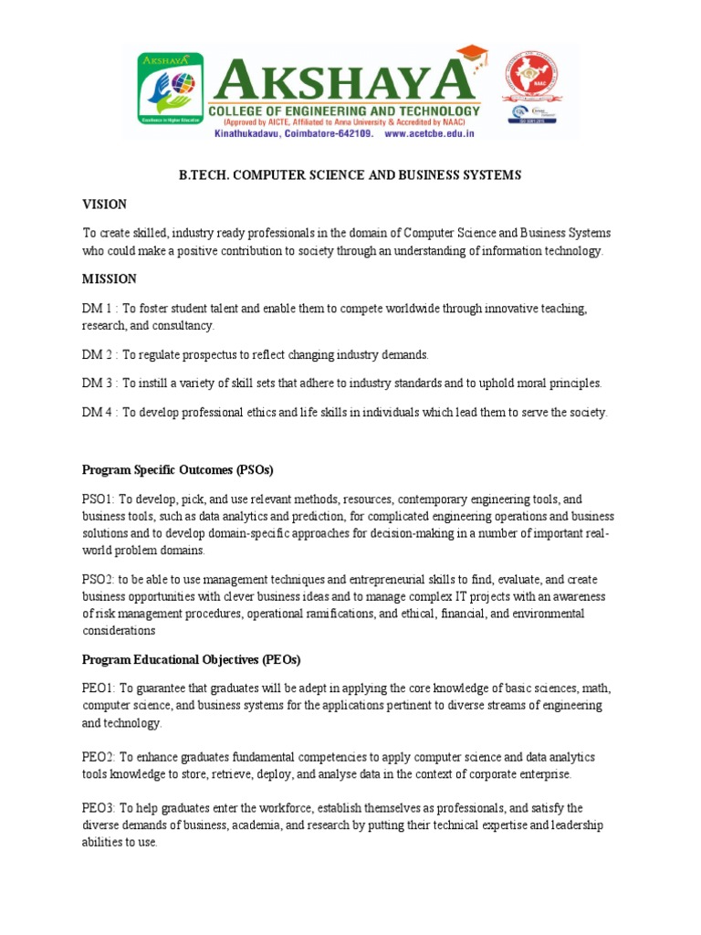 Vision and mission pso peo | PDF