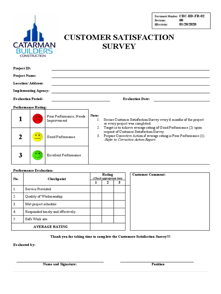 Customer Satisfaction Survey | PDF