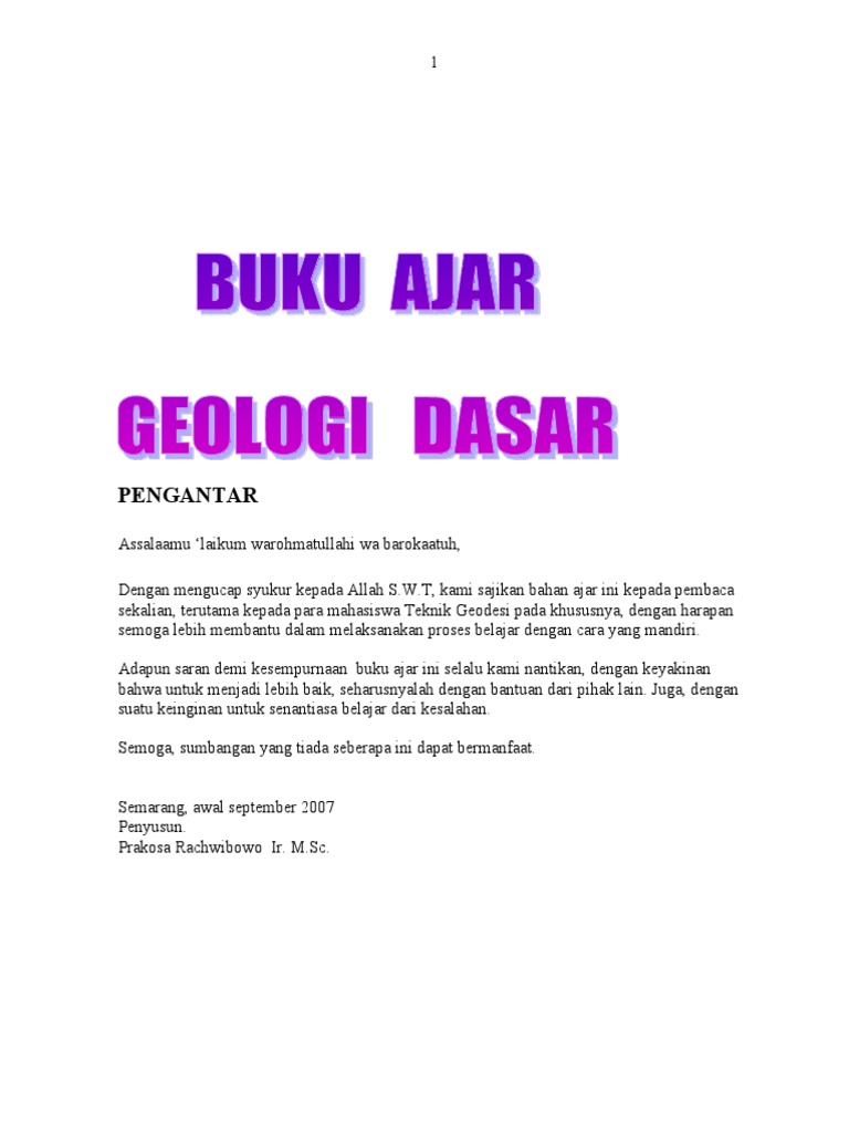 Geologi Dasar untuk Mahasiswa Teknik | PDF