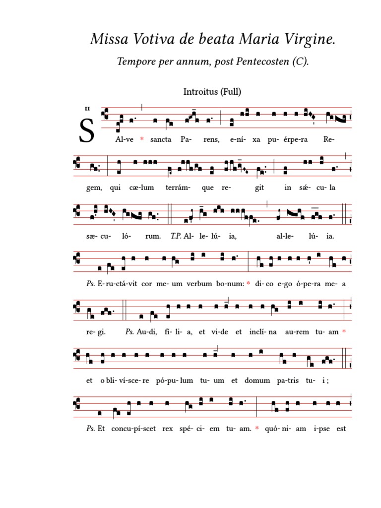 Chants Memorial Of The Blessed Virgin Mary On A Saturday Ordinary