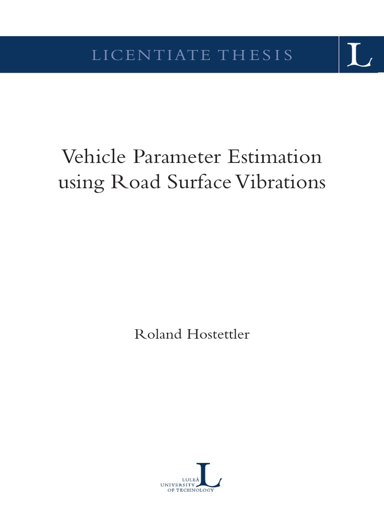 Hostettler2012-Vehicle Parameter Estimationusing Road Surface ...